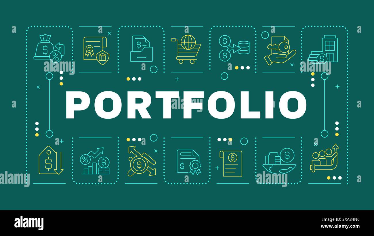 Portfolio teal word concept Stock Vector Image & Art - Alamy