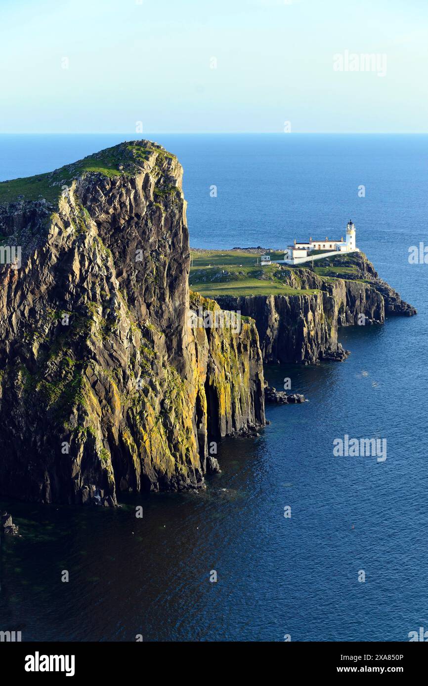 Neist Point, Isle of Skye, Scotland, Great Britain, Europe, A steep ...