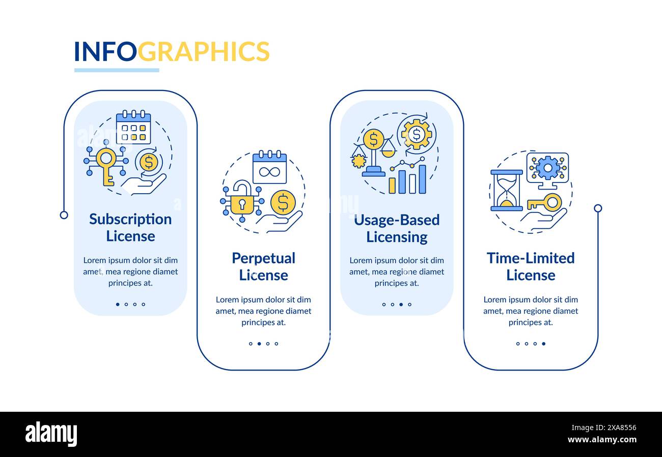 Software Licensing Rectangle Infographic Template Stock Vector Image And Art Alamy
