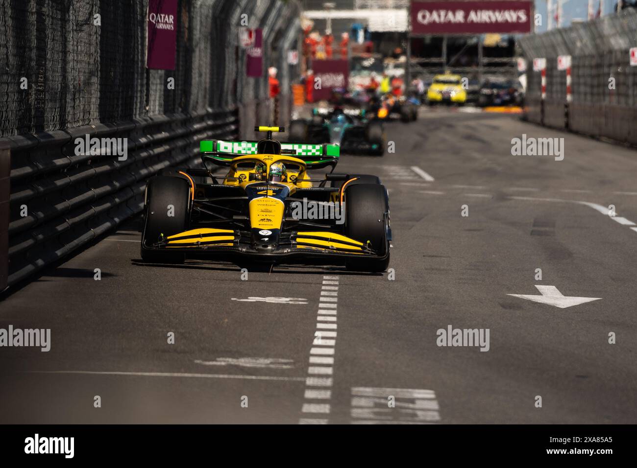 Monte-Carlo, Monaco - 26 MAY 2024, #55 Carlos Sainz (Spain, Ferrari), #4 Lando Norris (GBR ...