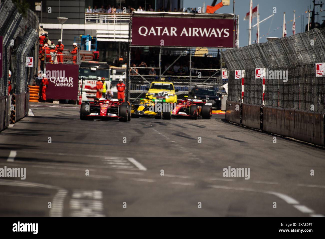 Monte-Carlo, Monaco - 26 MAY 2024, #16 Charles Leclerc (MCO, Ferrari), #81 Oscar Piastri (AUS ...