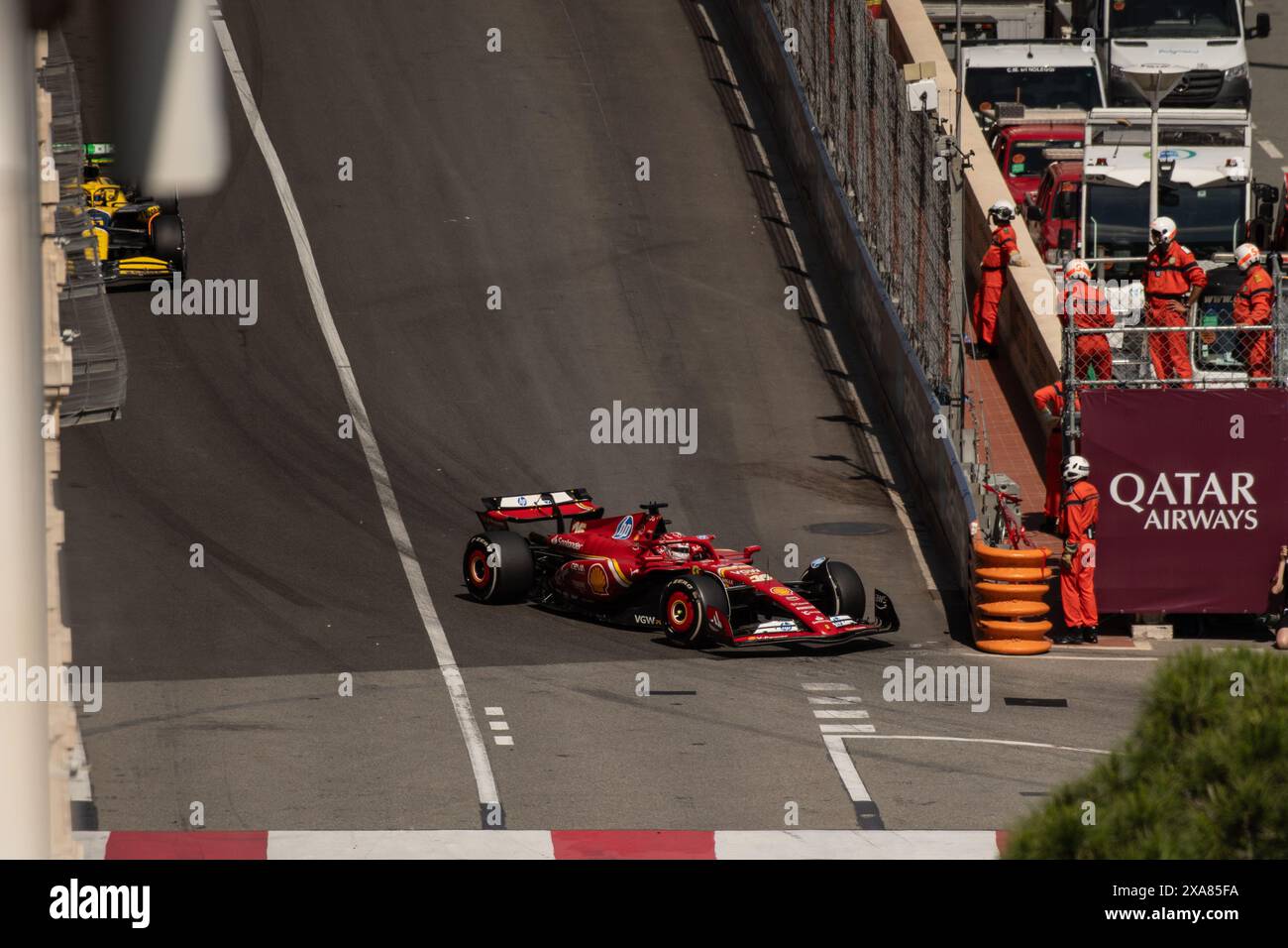Monte-Carlo, Monaco - 26 MAY 2024, #16 Charles Leclerc (MCO, Ferrari), #81 Oscar Piastri (AUS ...