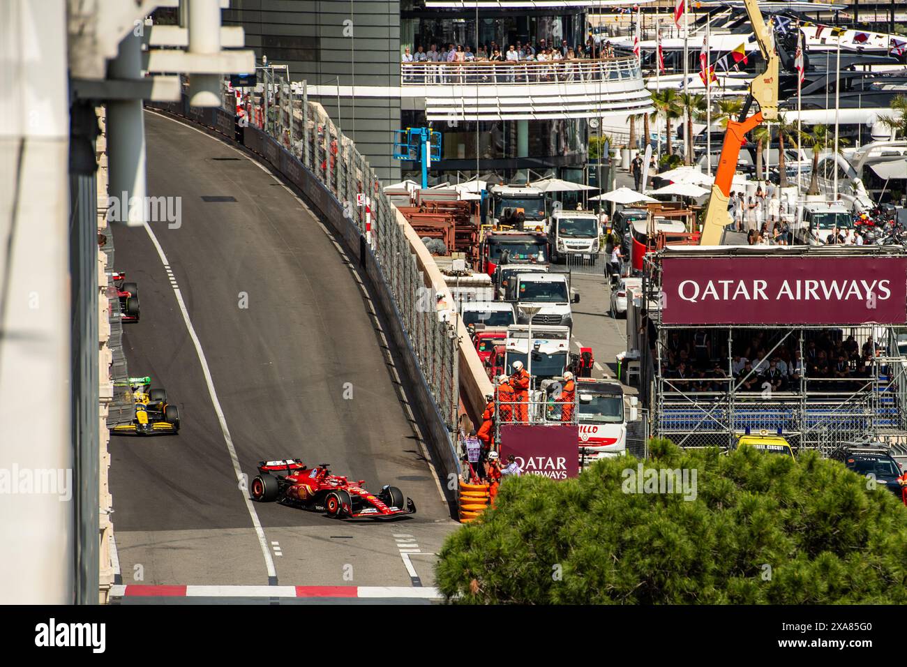 Monte-Carlo, Monaco - 26 MAY 2024, #16 Charles Leclerc (MCO, Ferrari), #81 Oscar Piastri (AUS ...