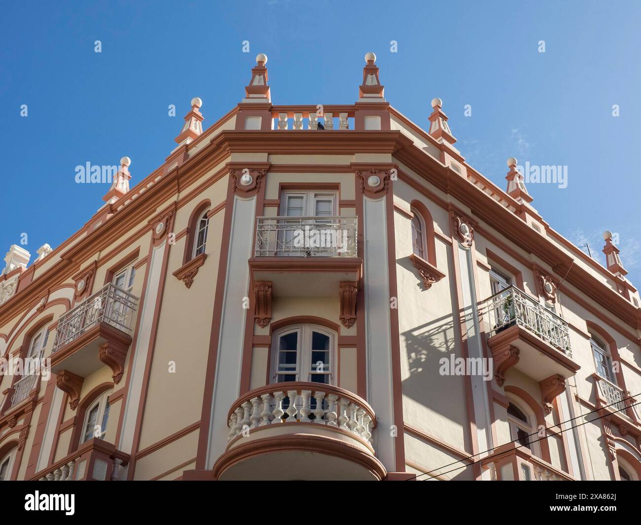 A classically designed building with balconies and ornamentation, La ...