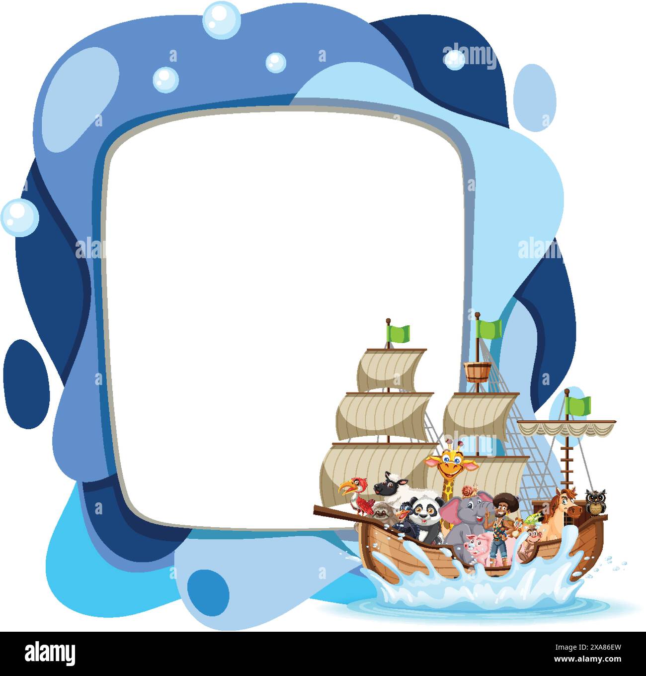 Sailing on a boat for children Stock Vector Images - Alamy