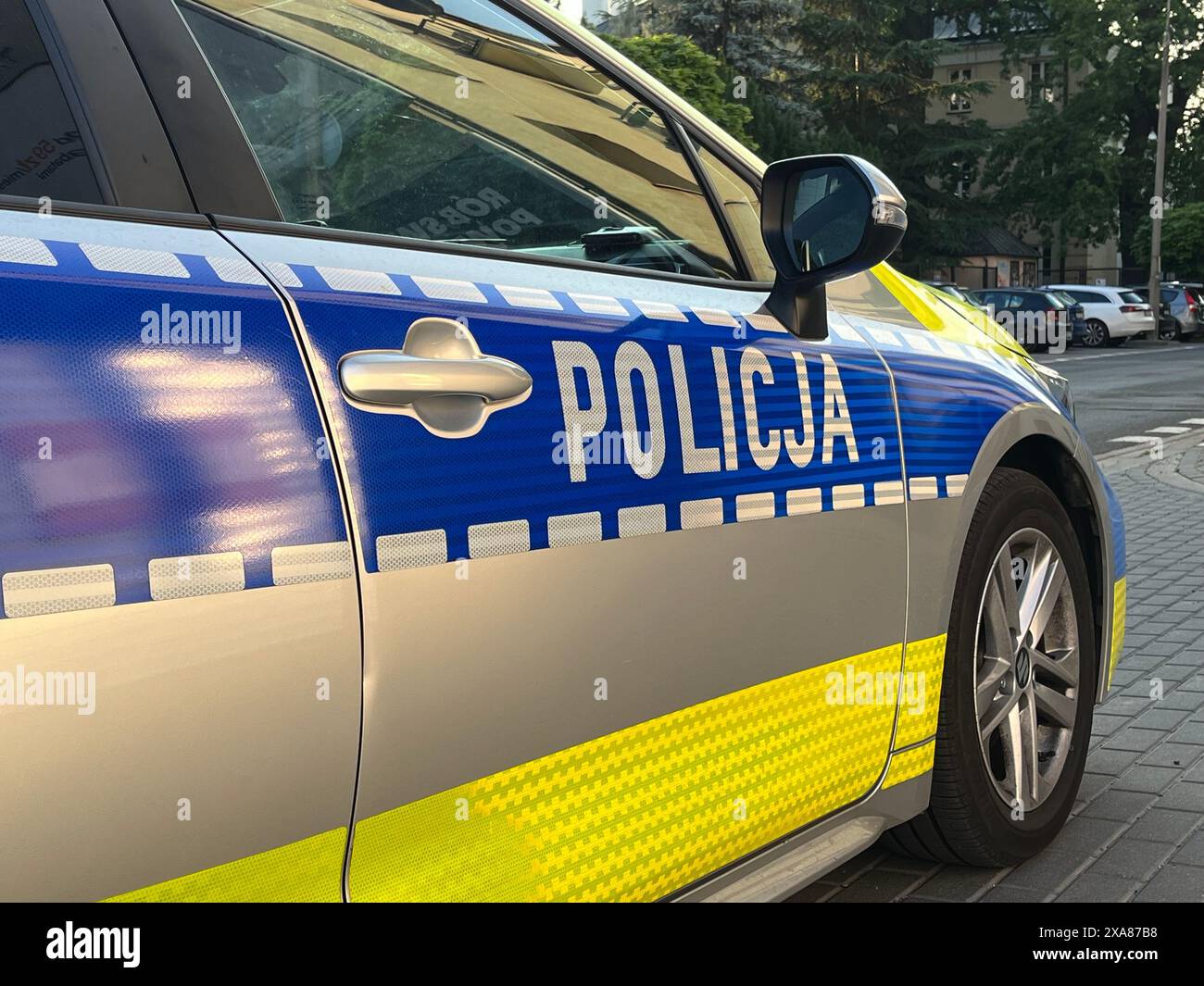 Warschau, Poland. 05th June, 2024. A Polish police patrol car is parked on a street. Credit ...