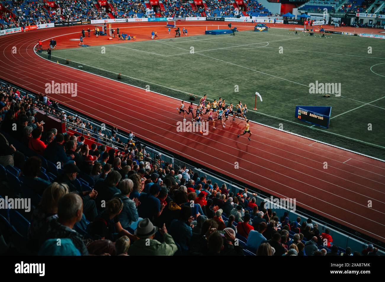 OSTRAVA, CZECHIA, MAY 28, 2024: 1500 meter professional Track and field ...