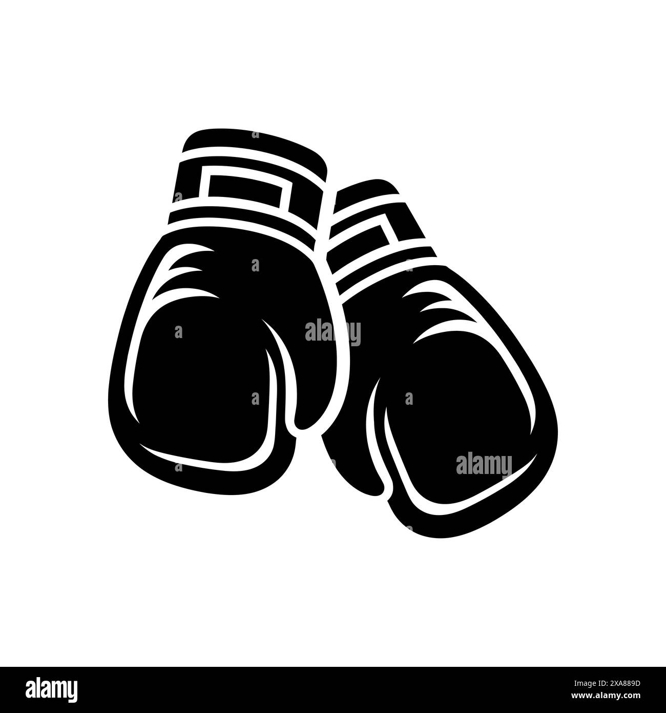 Boxing gloves icon. Boxing logo design in flat design. Vector ...