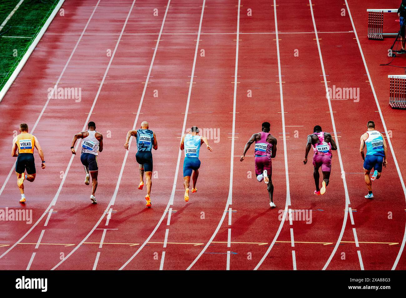 OSTRAVA, CZECHIA, MAY 28, 2024: Professional Athletes Launch into ...
