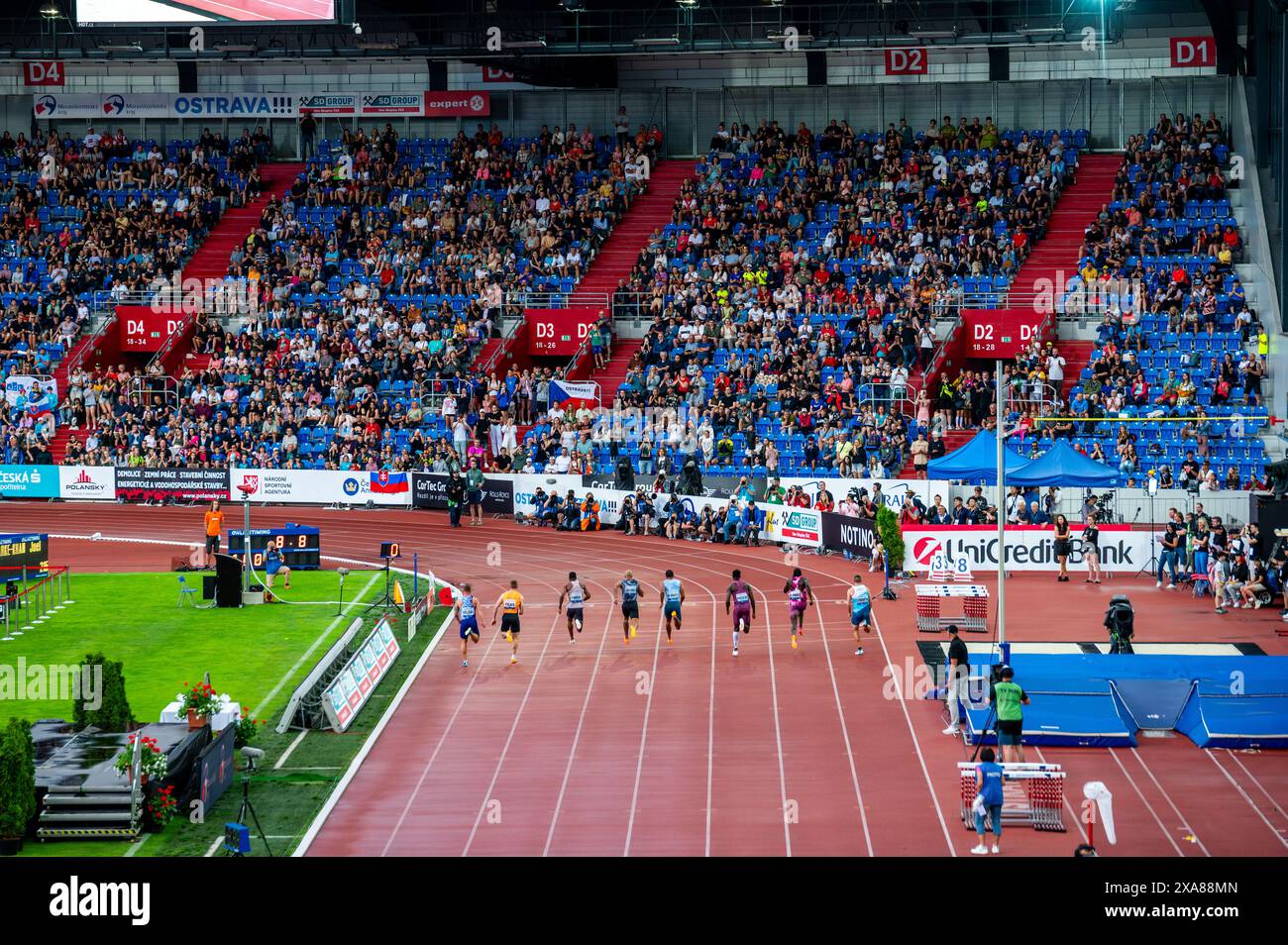 OSTRAVA, CZECHIA, MAY 28, 2024: Track and Field Sprint Male Stars ...