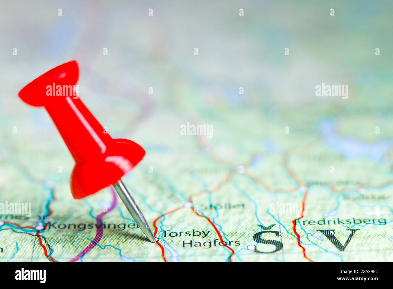 Torsby, Sweden pin on map Stock Photo - Alamy