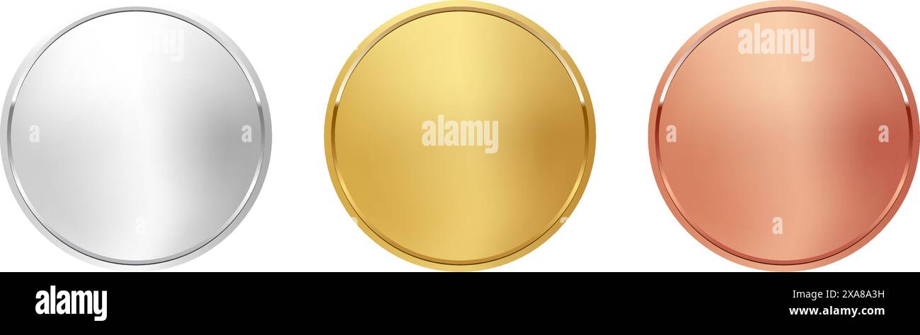 Realistic bronze medal on Cut Out Stock Images & Pictures - Alamy