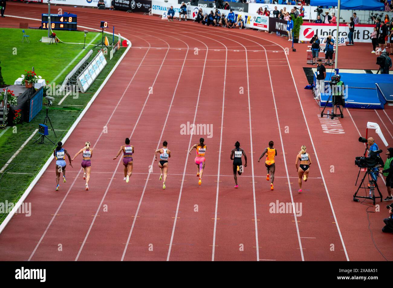 OSTRAVA, CZECHIA, MAY 28, 2024: Power and Speed. Group of Female ...