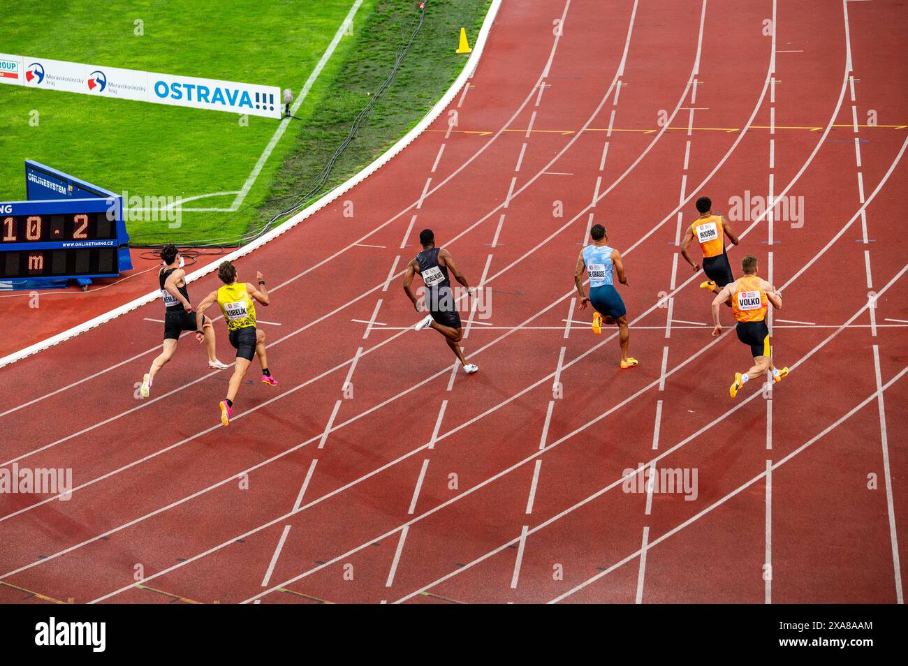 OSTRAVA, CZECHIA, MAY 28, 2024: Pinnacle of Speed: Male Track Athletes ...