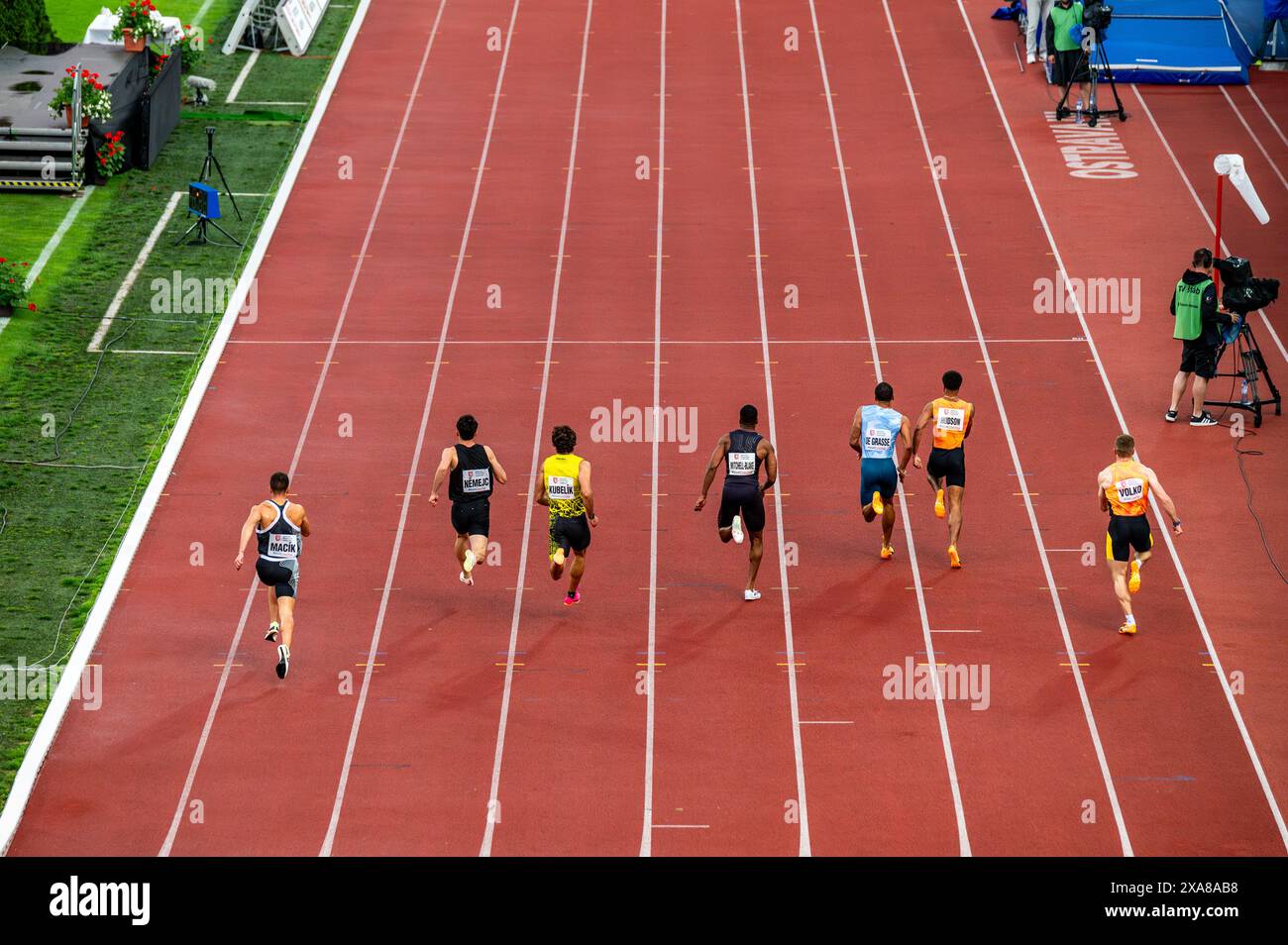 OSTRAVA, CZECHIA, MAY 28, 2024: Male Athletes Commence High-Stakes 200 ...