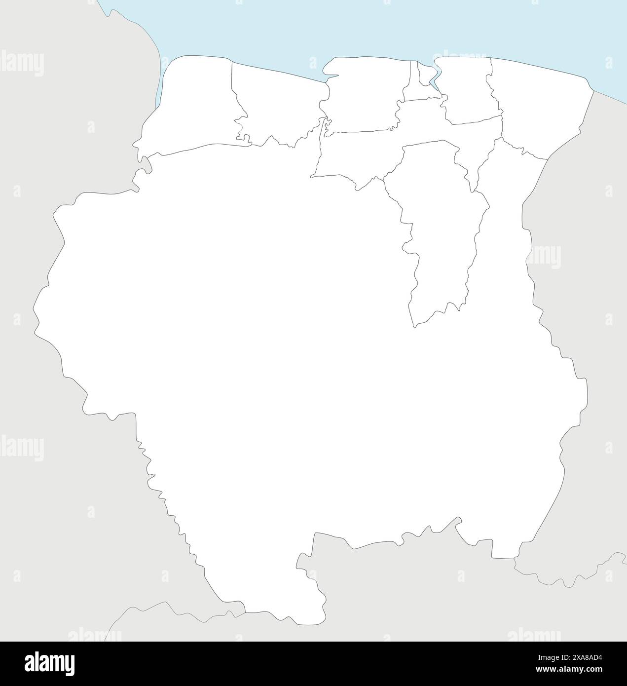 Suriname map vector hi-res stock photography and images - Alamy