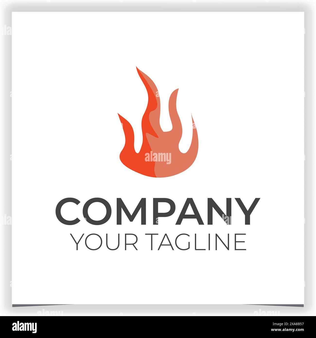 red fire logo design template Stock Vector Image & Art - Alamy