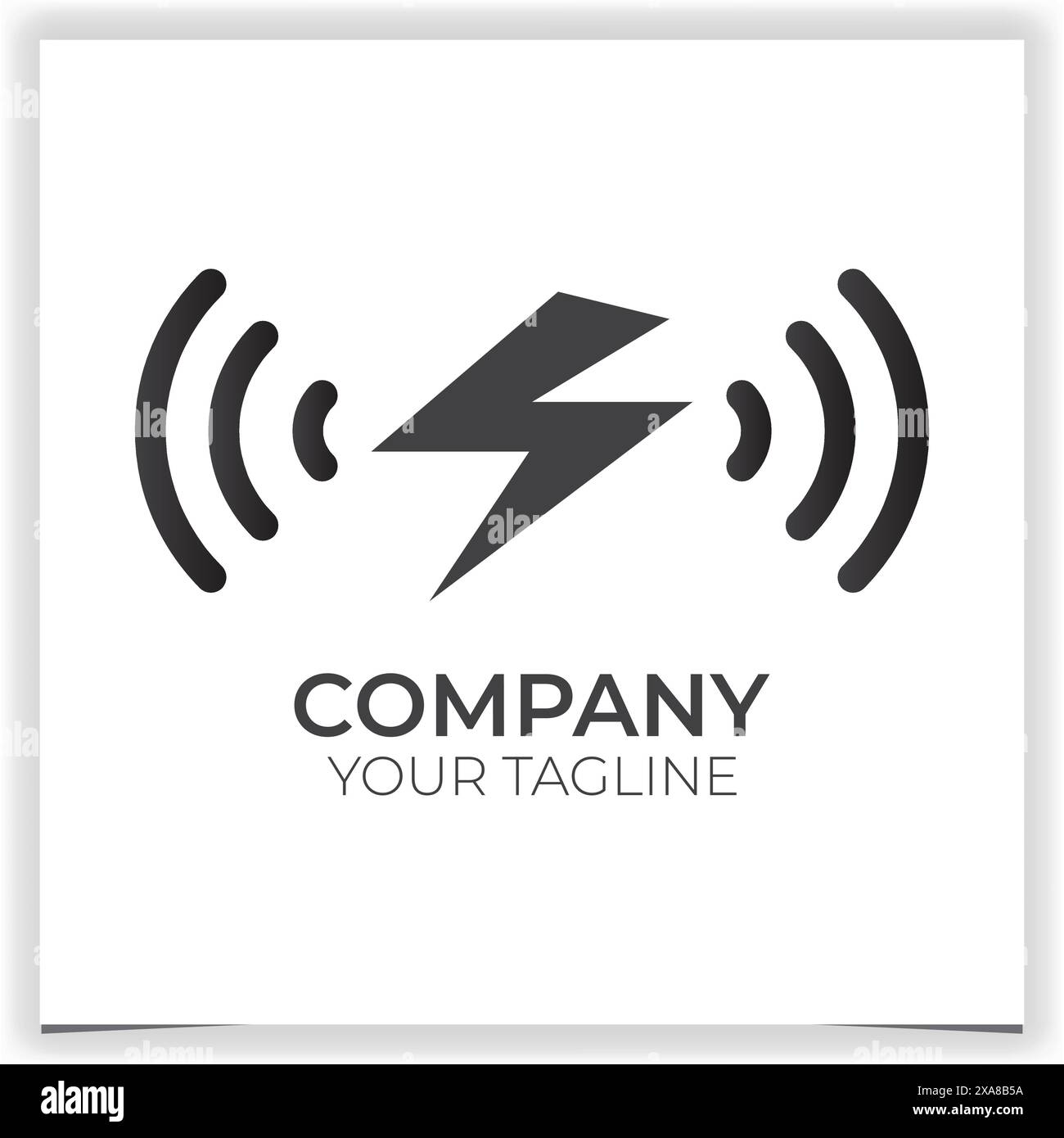 tunder radar logo design template Stock Vector Image & Art - Alamy