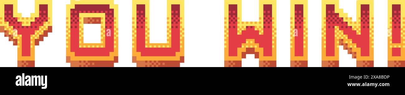 You Win text in Pixel Art style Stock Vector Image & Art - Alamy