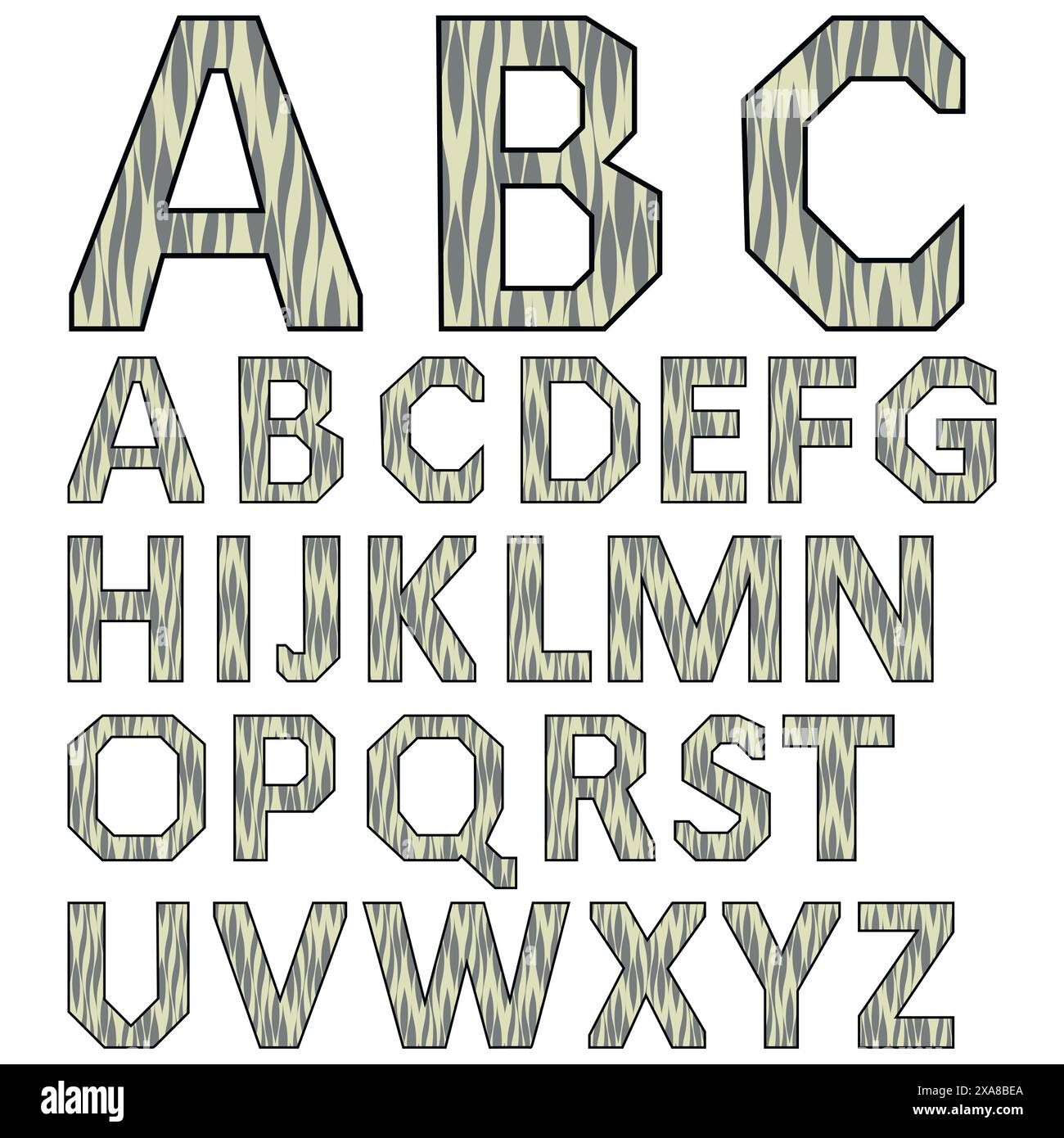 Striped font logo alphabet hi-res stock photography and images - Alamy