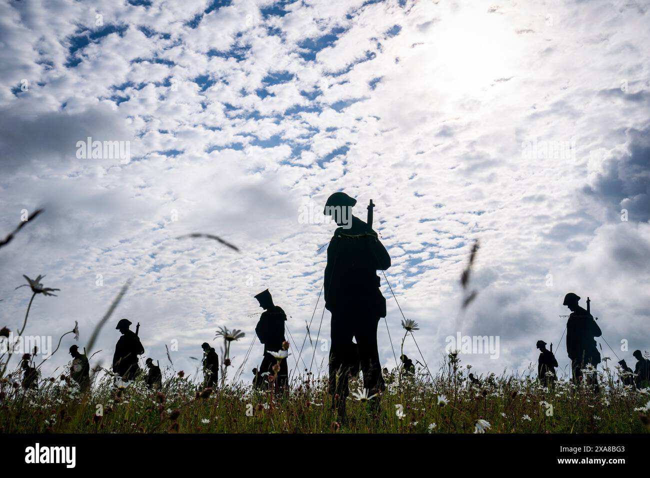 The Standing with Giants installation at the Normandy British Memorial ...