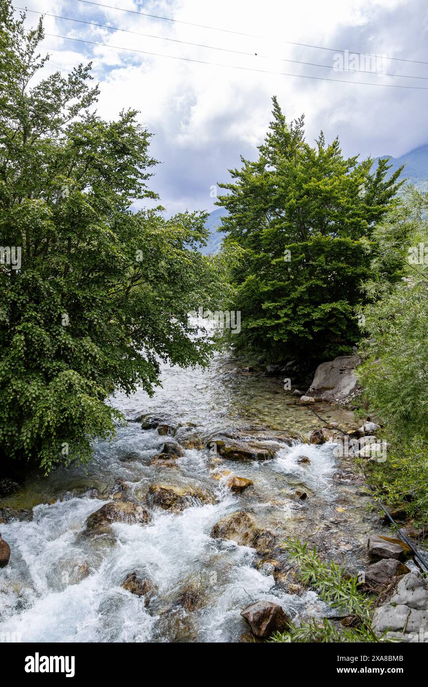 water stream flow rive Valbona Stock Photo - Alamy