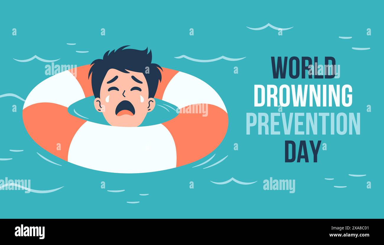 World Drowning Prevention Day background, banner, card, poster or ...