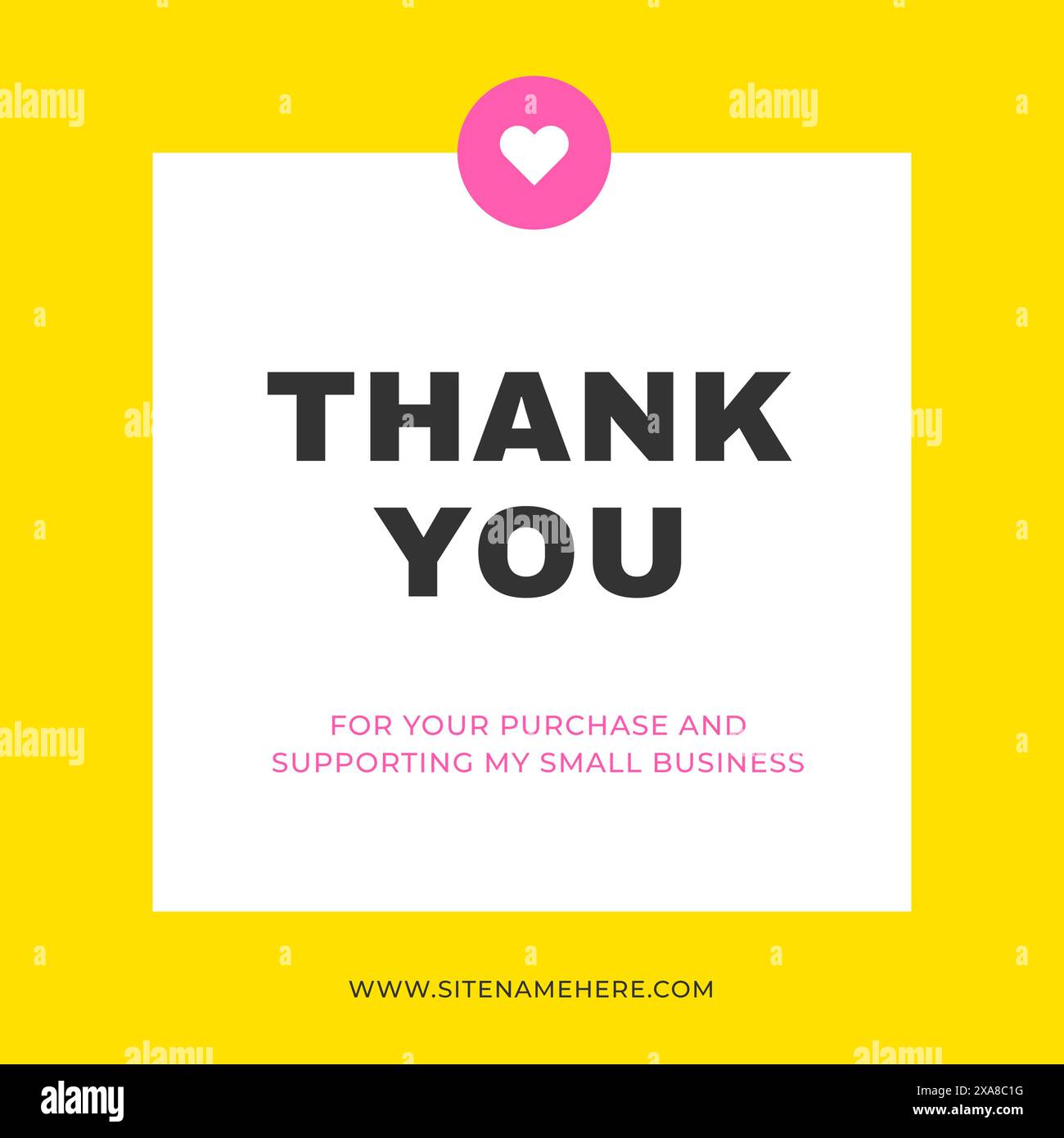 Thank you for support business social media post heart design template ...