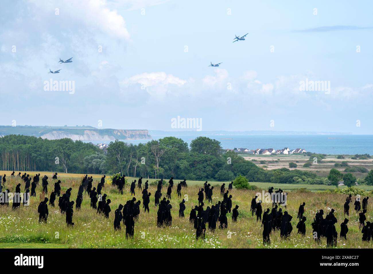The Standing with Giants installation at the Normandy British Memorial ...