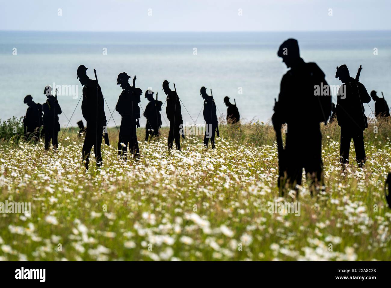 The Standing with Giants installation at the Normandy British Memorial ...