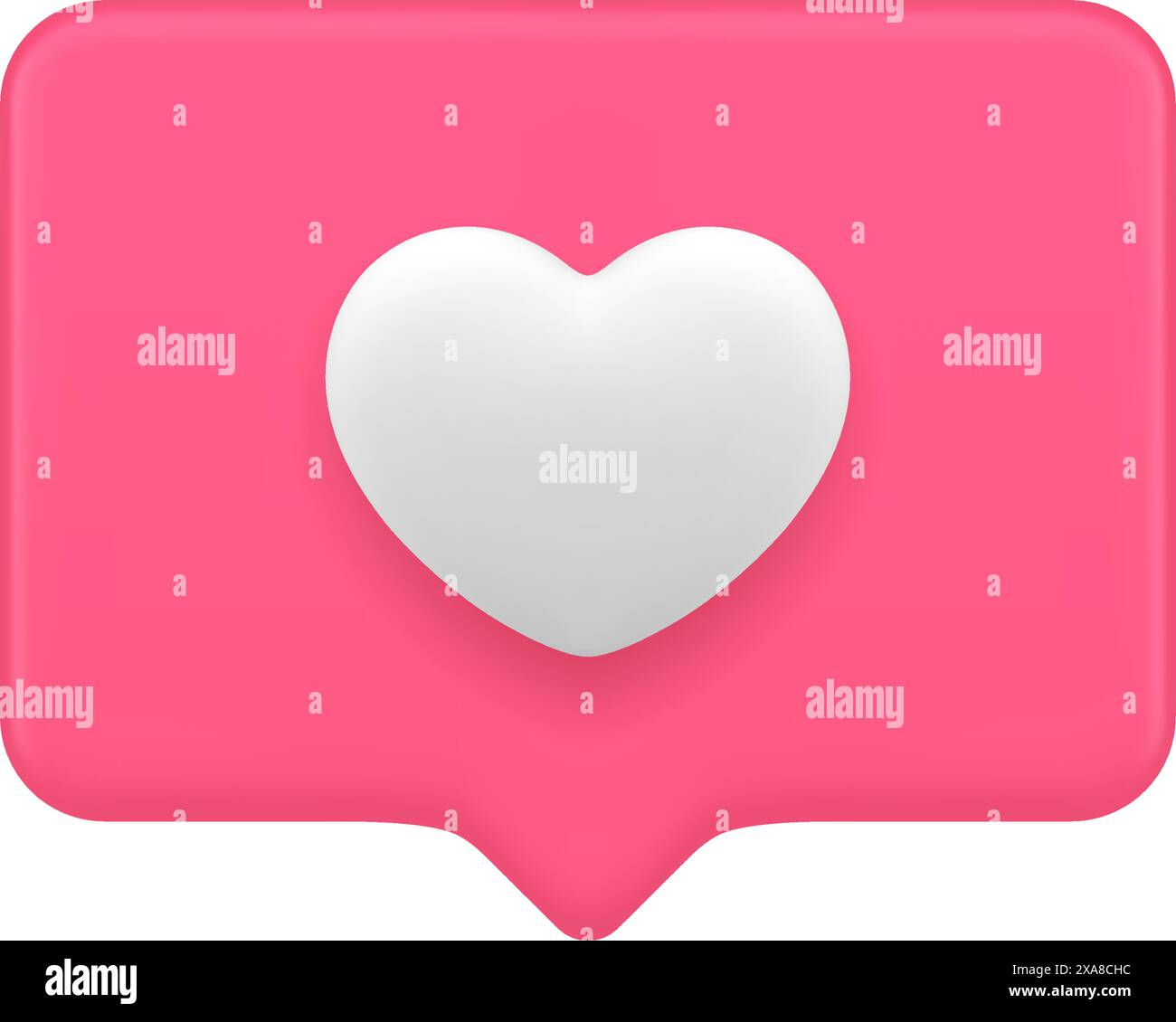 Like virtual quick tips social media network pink heart 3d icon ...