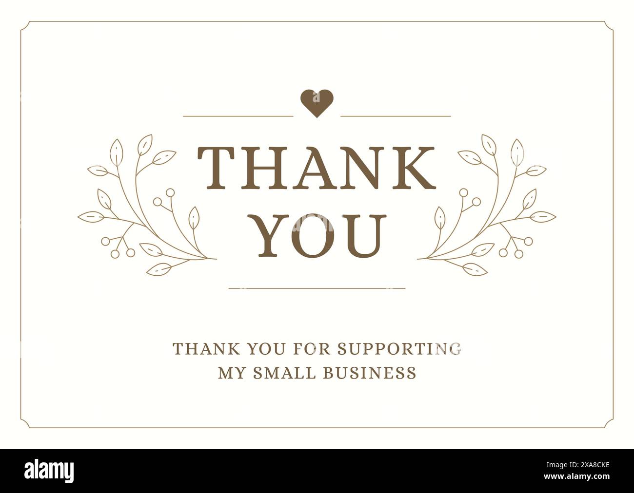Thank you business support vintage card banner monochrome line design ...