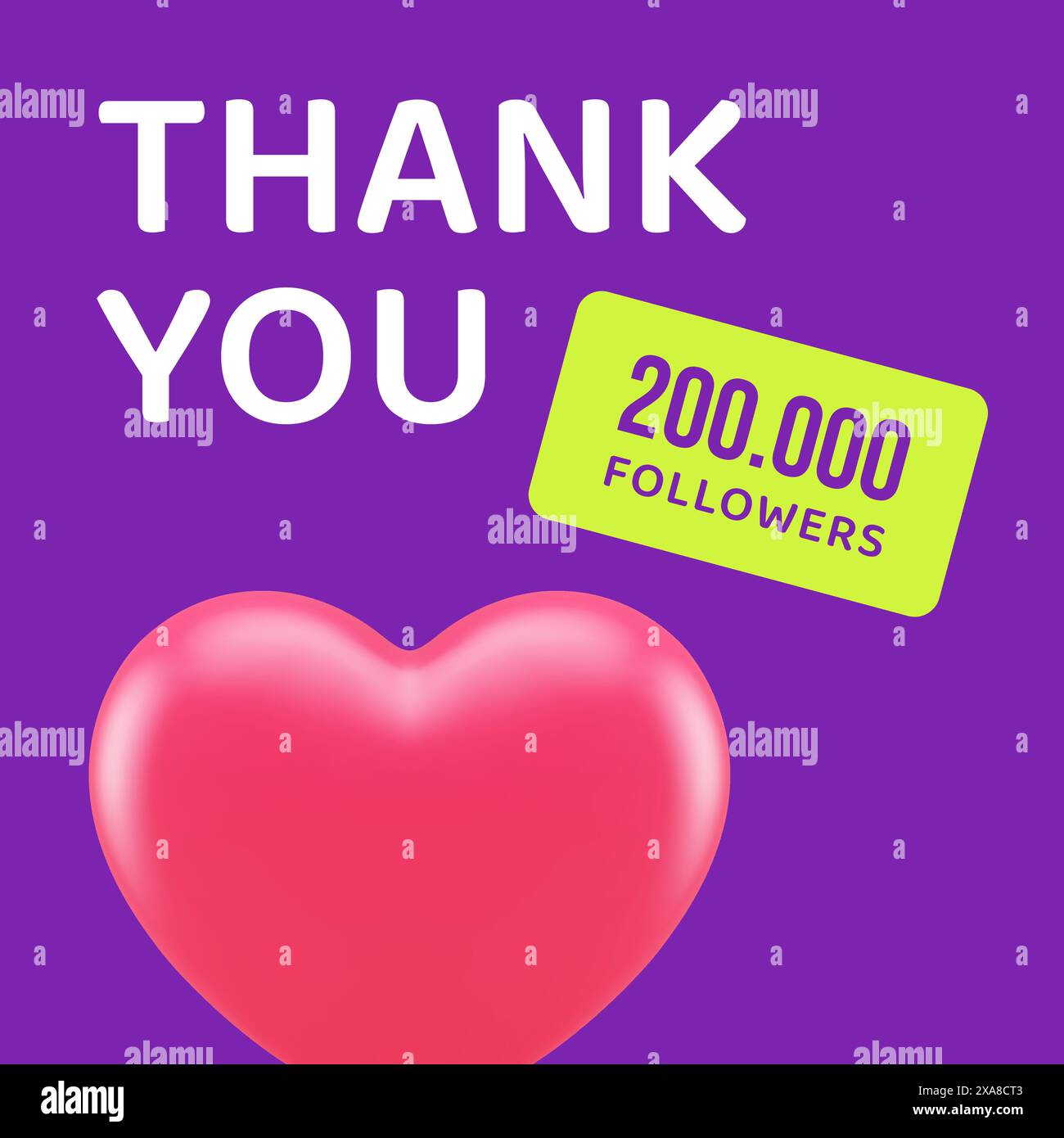 Thank you 200k followers like heart subscription social media post ...