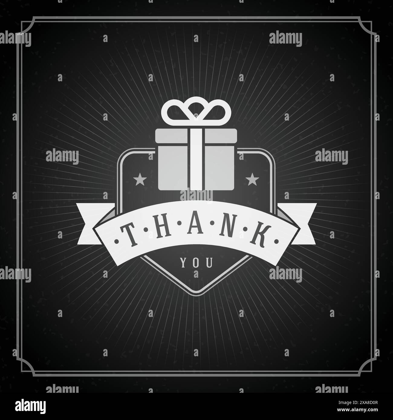 Thank You message text Vintage Greeting Card design template ...