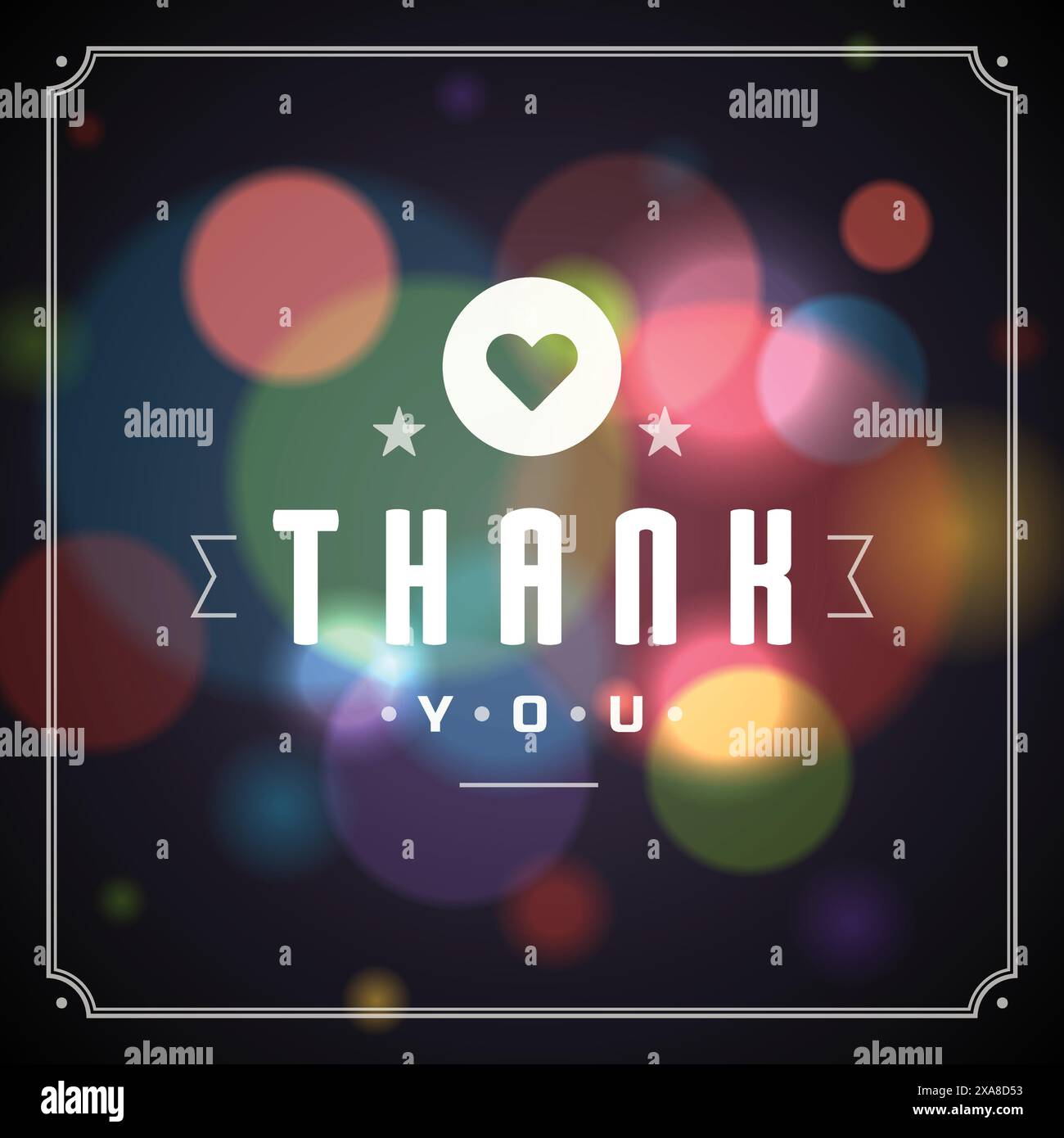 Thank You Typography Message Vintage Greeting Card design template ...