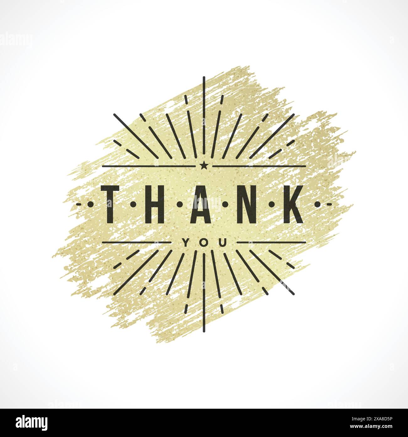 Thank You Typography Message Vintage Greeting Card design template ...
