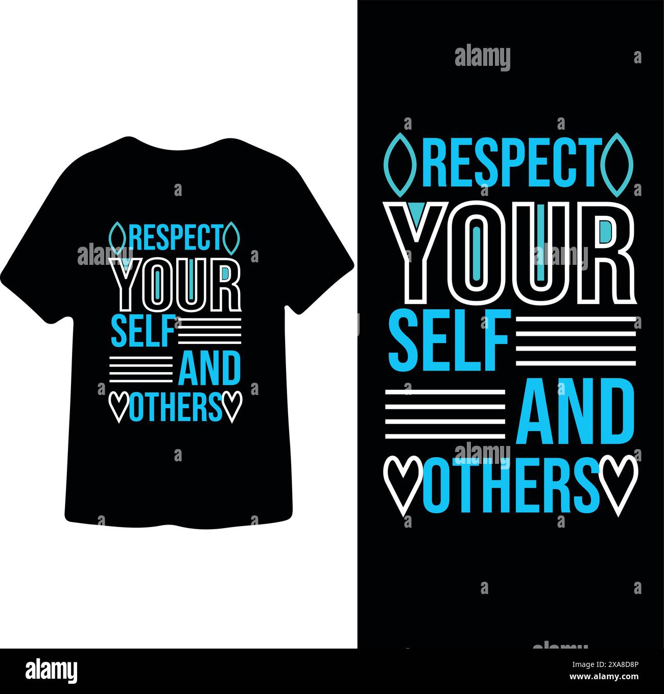 Respect yourself and other inspirational T-shirt Design Stock Vector ...