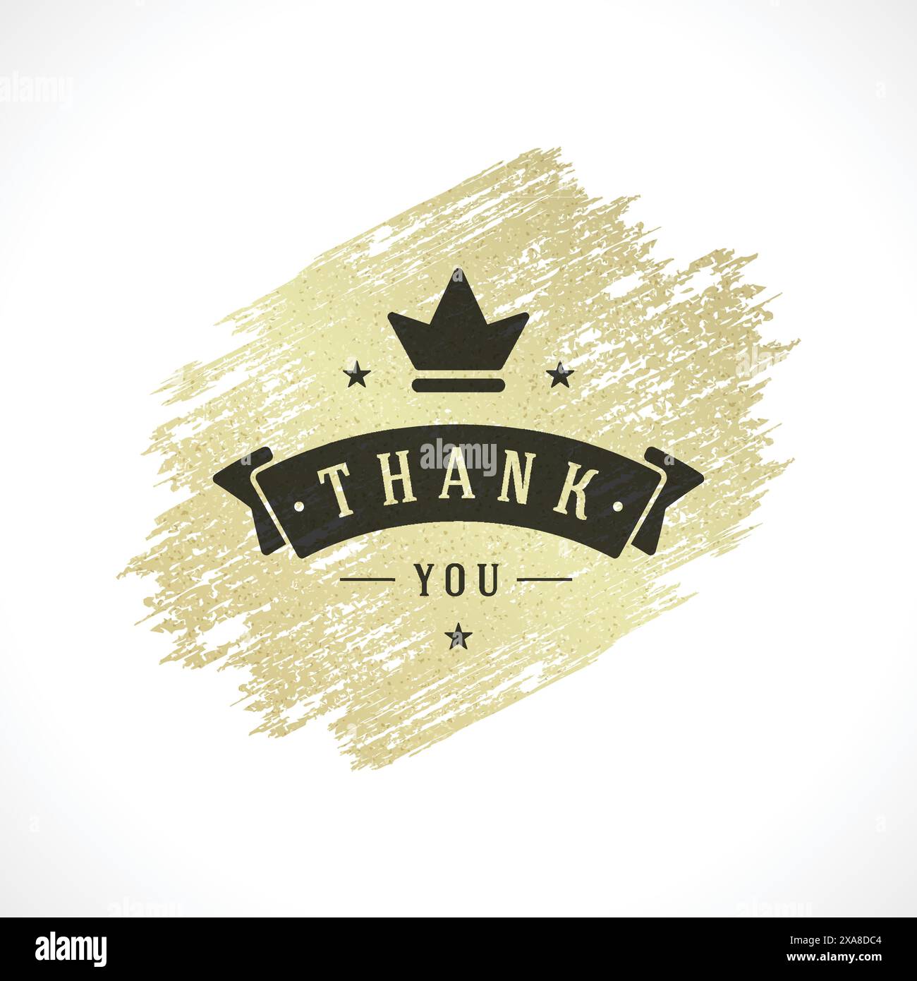 Thank You Typography Message Vintage Greeting Card design template ...
