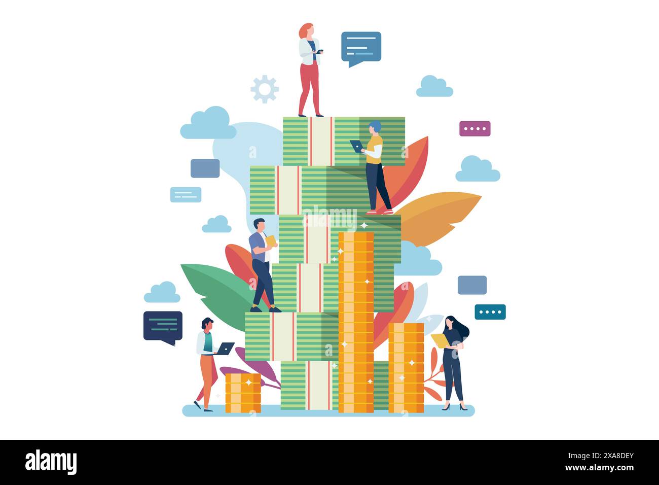 Man business increase salary Stock Vector Images - Alamy