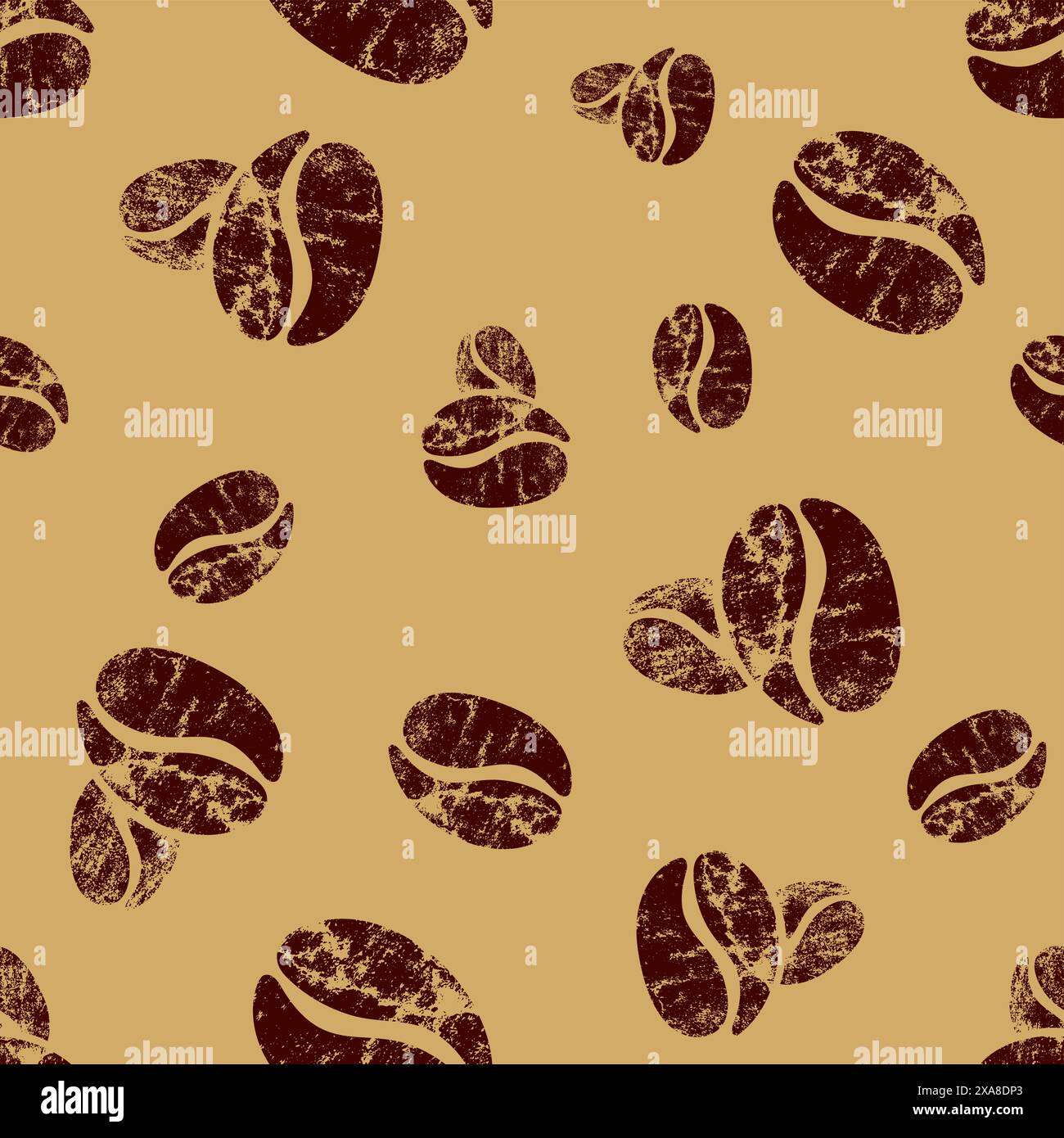 Coffee Pattern Grunge Style. Coffee Background Vector Stock Vector ...