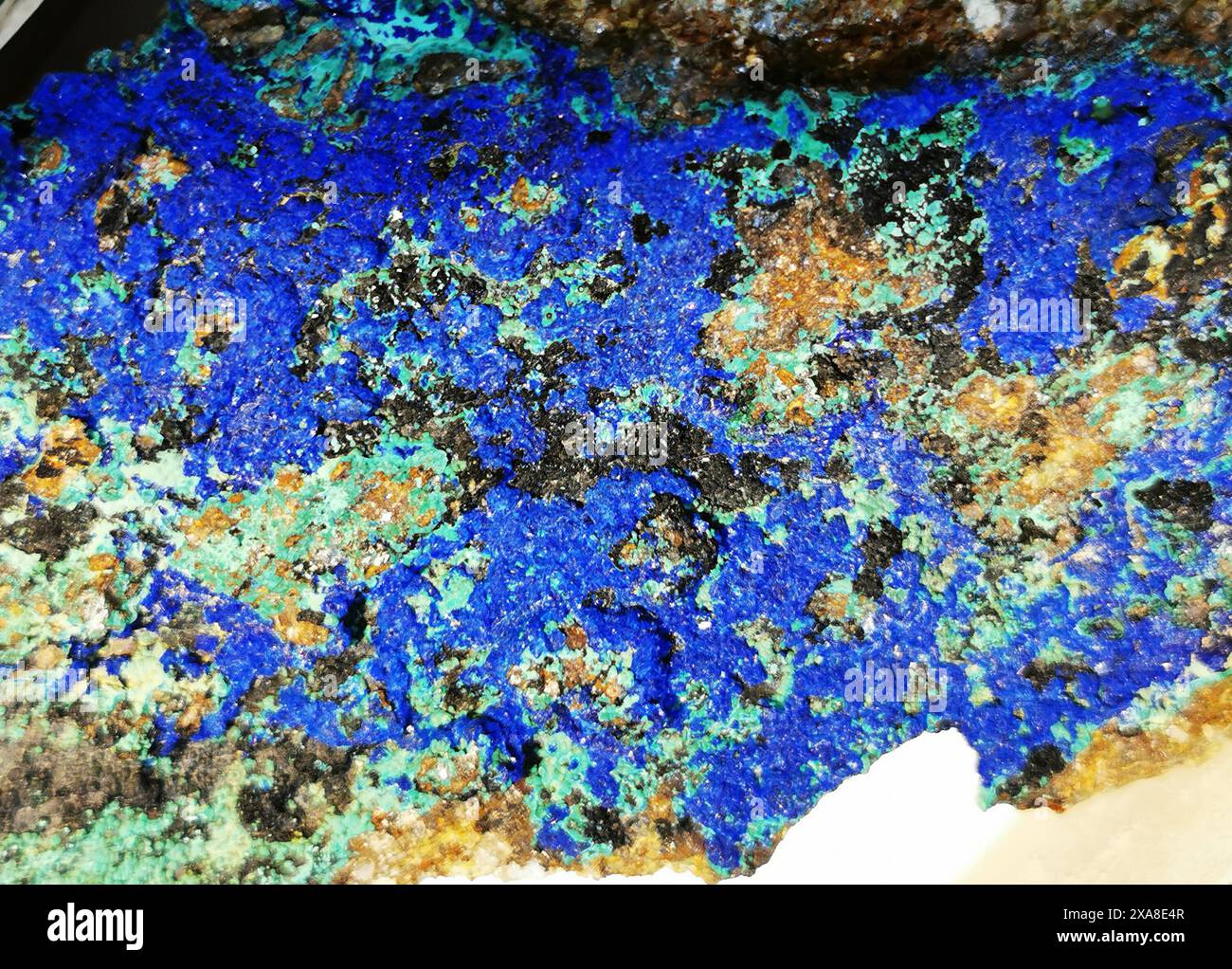 blue azurite mineral texture as natural background Stock Photo - Alamy