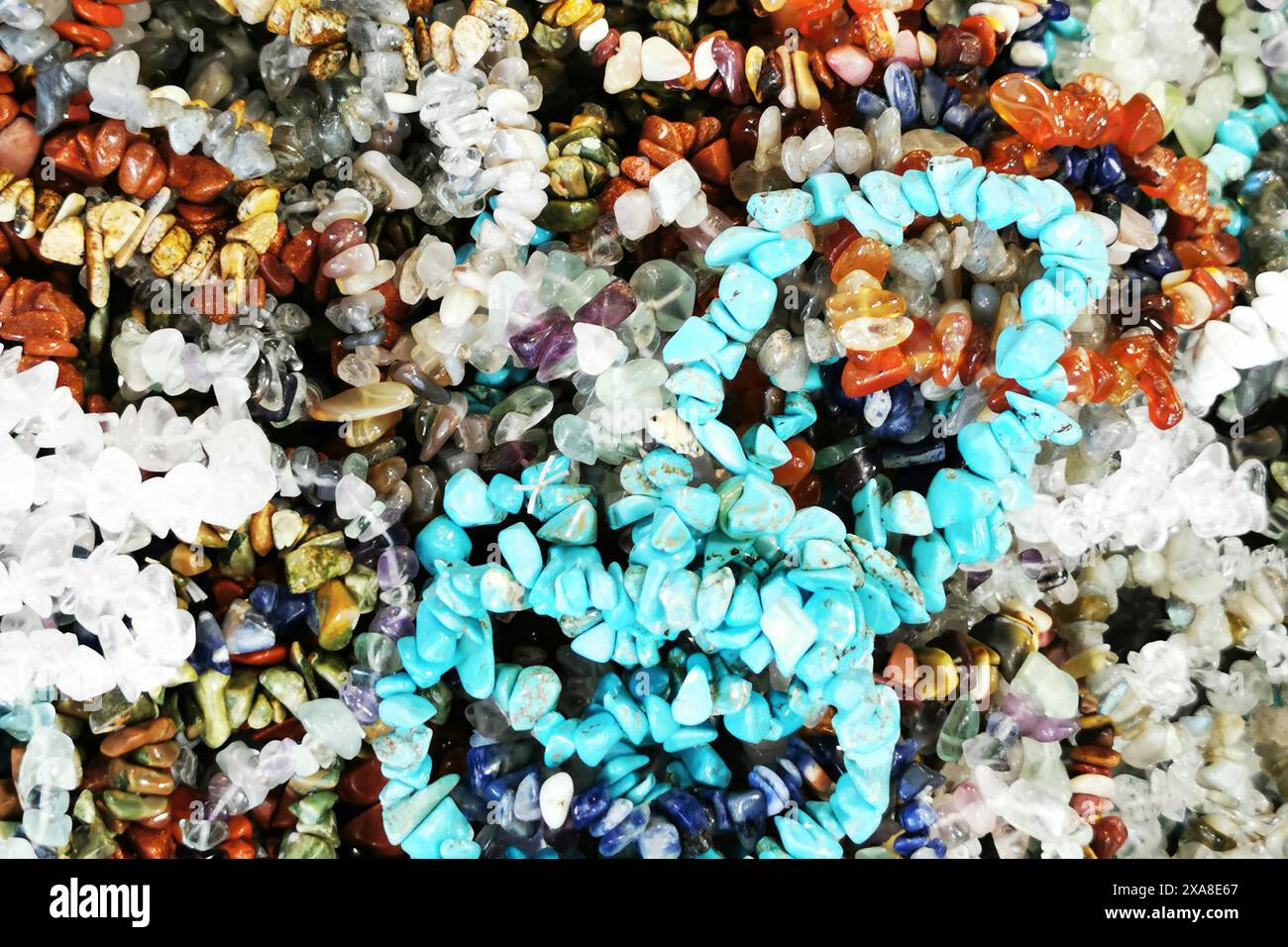 necklace collection mineral texture as very nice background Stock Photo ...