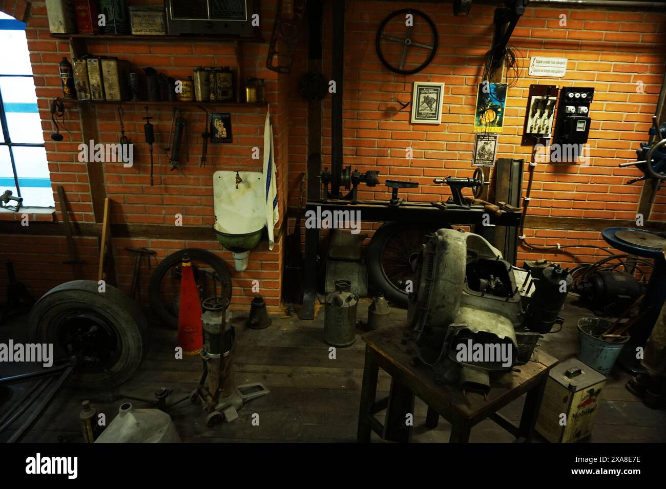 old car workroom as very nice technology background Stock Photo - Alamy
