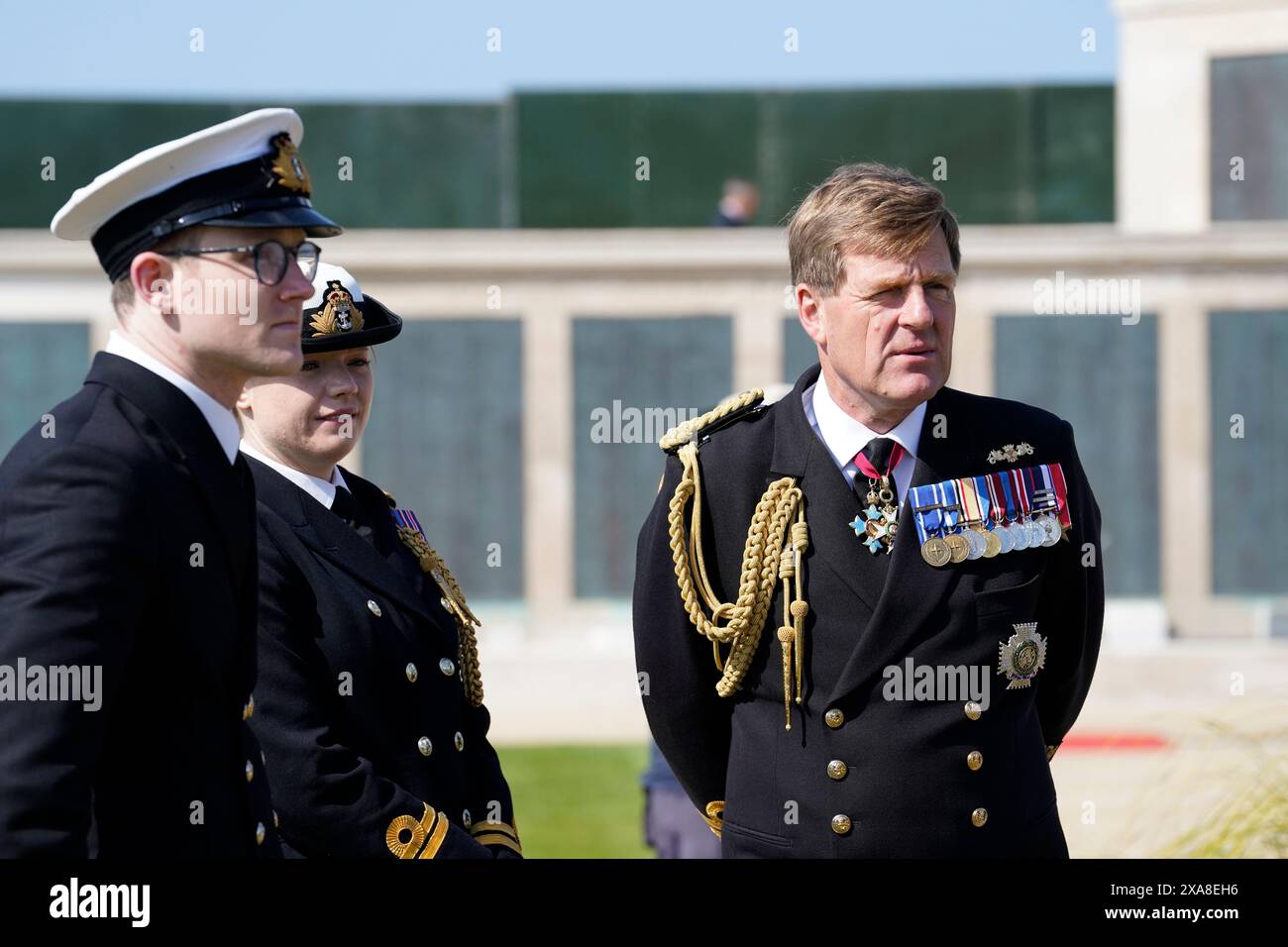 First Sea Lord and Chief of the Naval Staff Ben Key (right) attends the ...