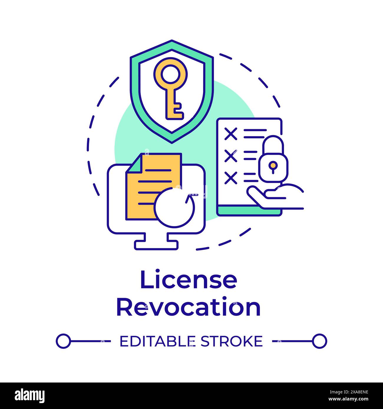 License revocation multi color concept icon Stock Vector Image & Art ... License revocation multi color concept icon Stock Vector Image & Art ...