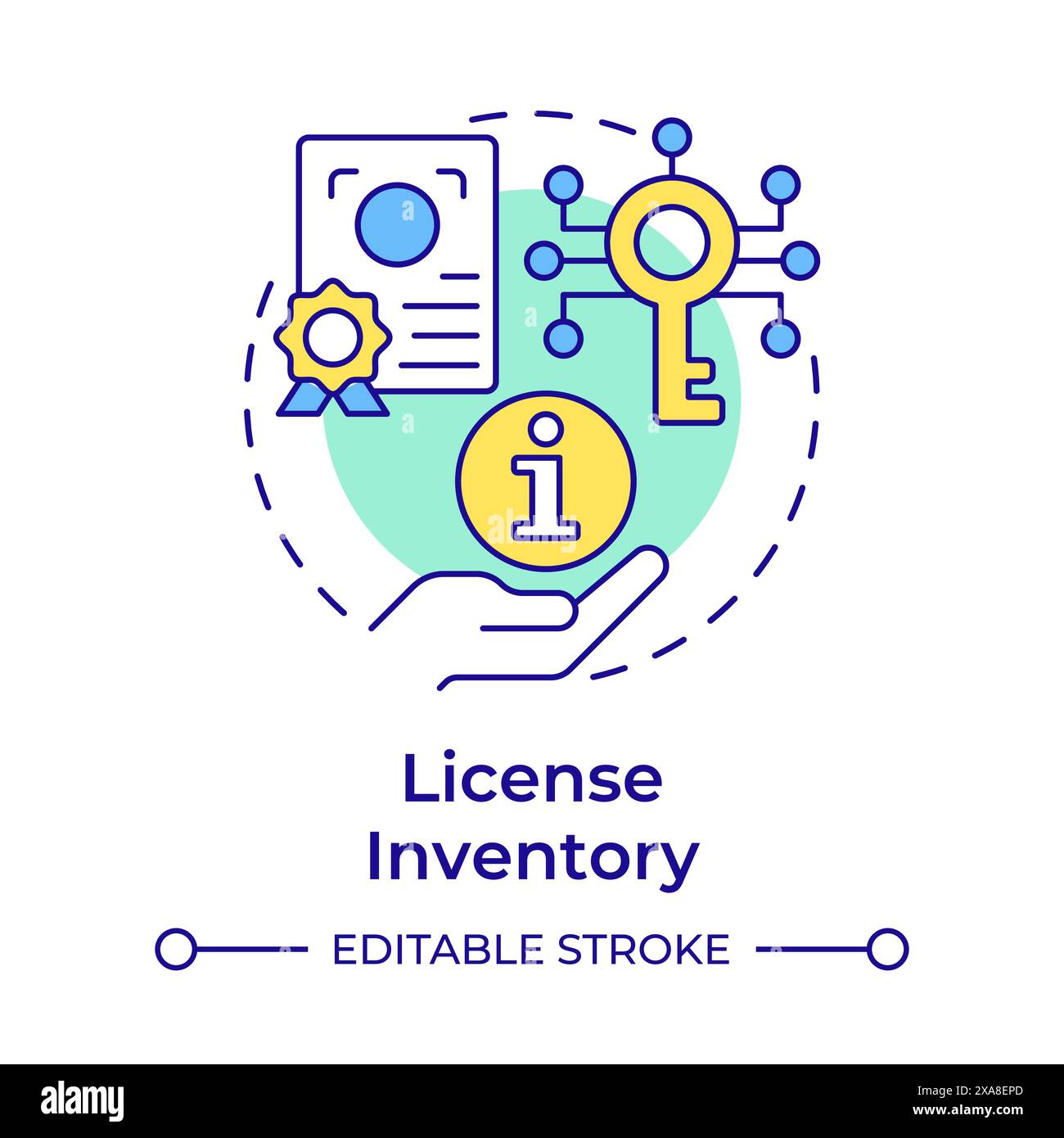 License inventory multi color concept icon Stock Vector Image & Art - Alamy
