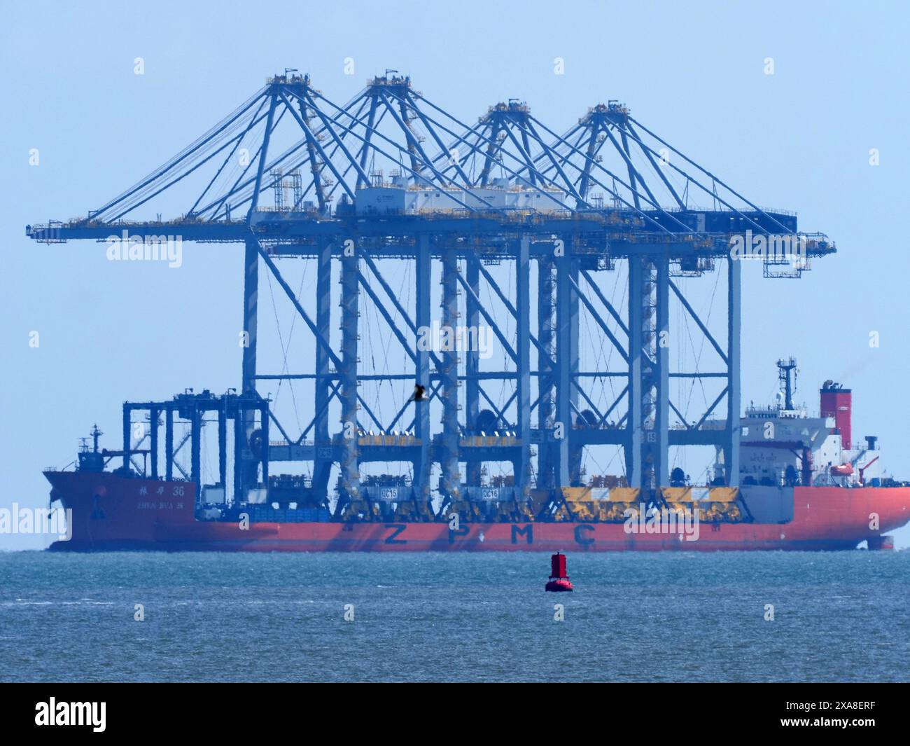 Sheerness, Kent, UK. 5th June, 2024. A ship carrying four cranes ...