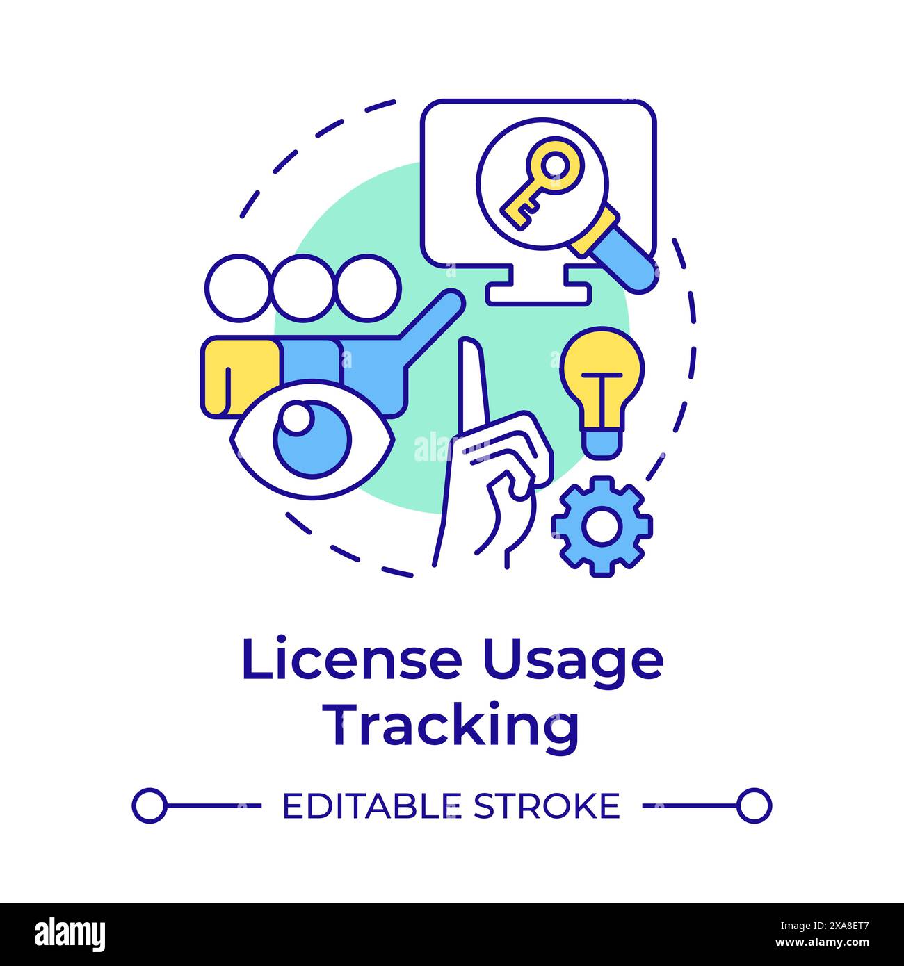License usage tracking multi color concept icon Stock Vector Image ... License usage tracking multi color concept icon Stock Vector Image ...