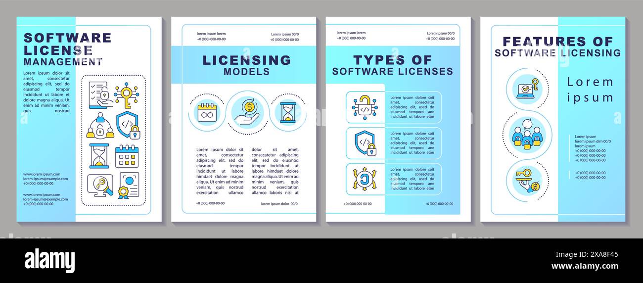 Software licenses management brochure template Stock Vector Image & Art ...