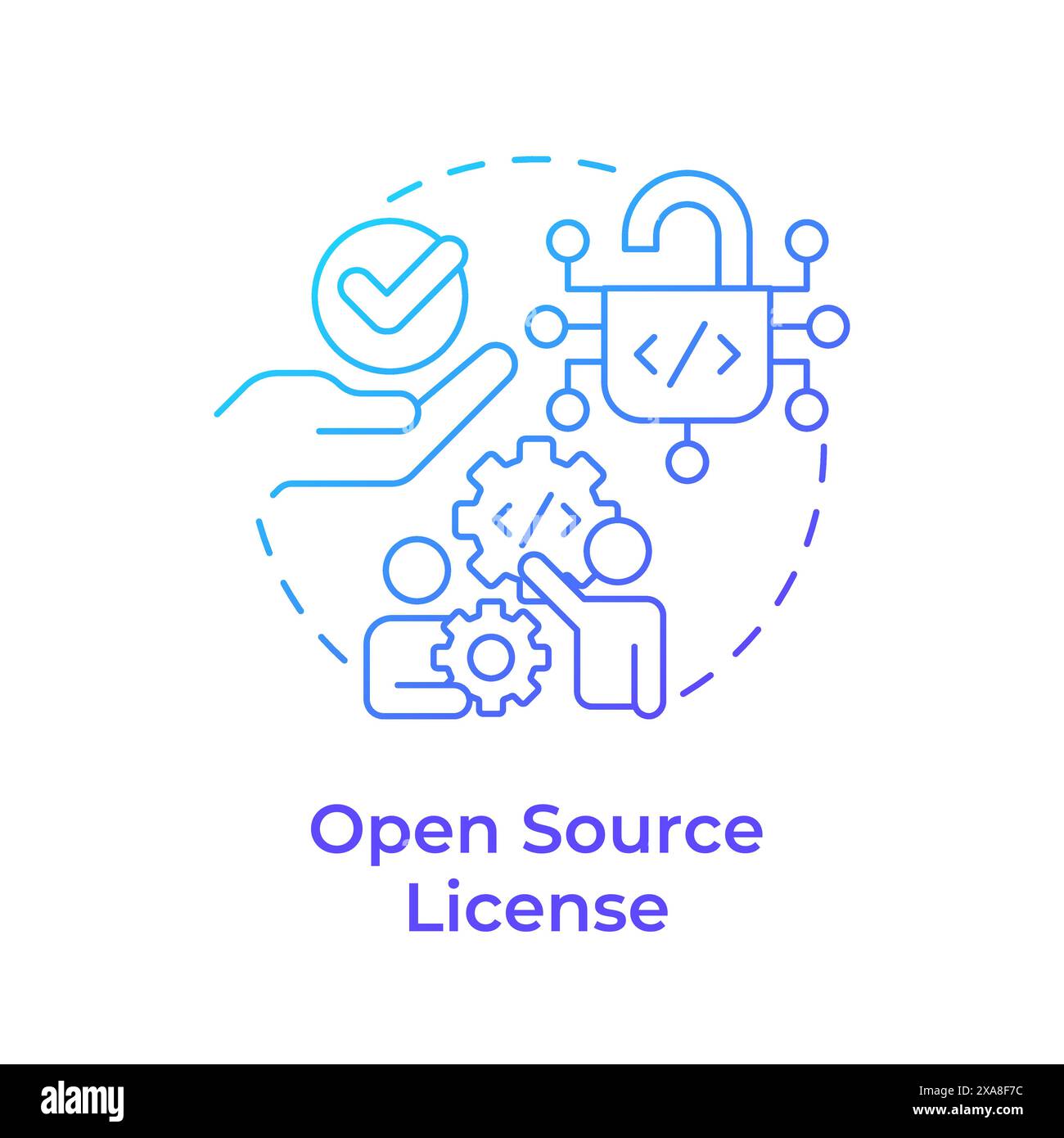 Open source license blue gradient concept icon Stock Vector Image & Art ... Open source license blue gradient concept icon Stock Vector Image & Art ...